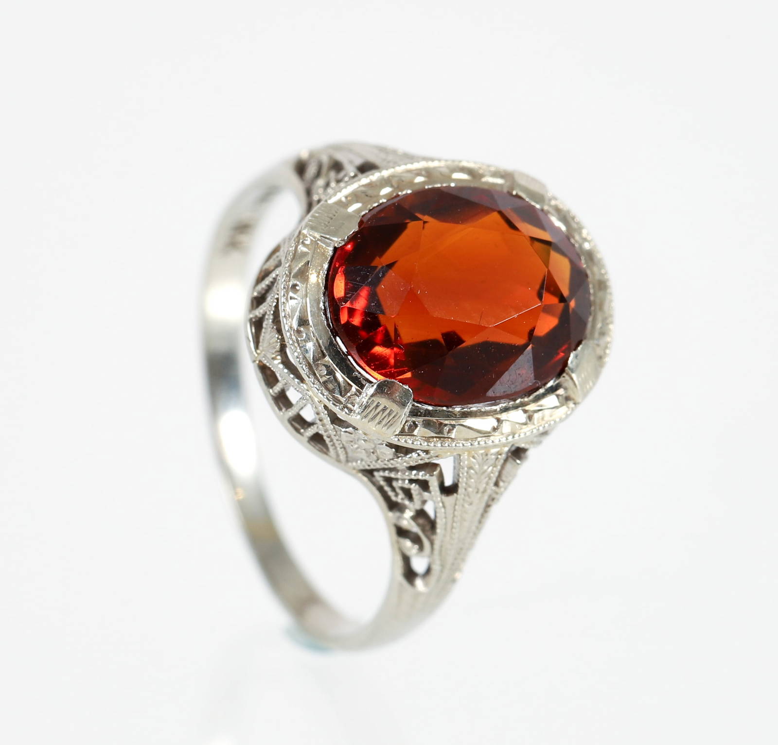 18k Madeira Topaz Ring Auction