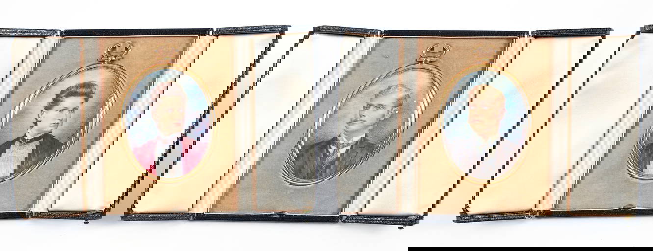 Vincent Nesbert Painted Cameo Portraits Early 20th Century