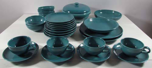 Russel Wright "iroquois" Casual China In Turquoise