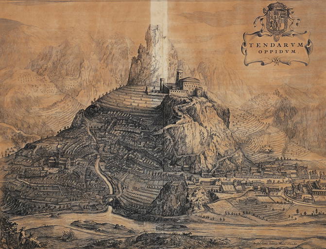 Johannes Blaeu Tendarum Oppidum Map 17th Century