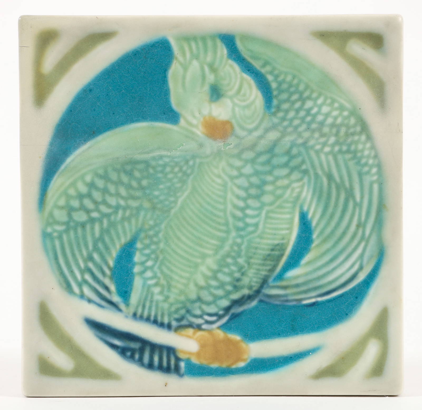 Rookwood Parrot Tile Trivet Shape No. 2043 Auction
