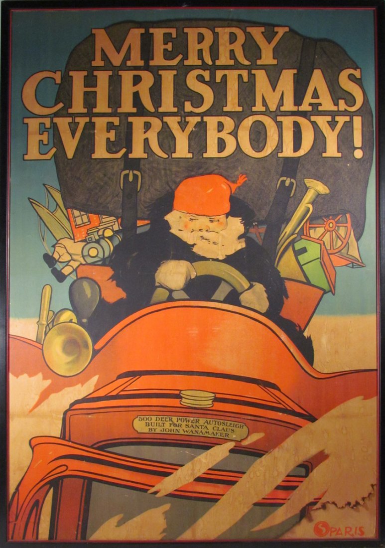 John Wanamaker Christmas Poster Paris