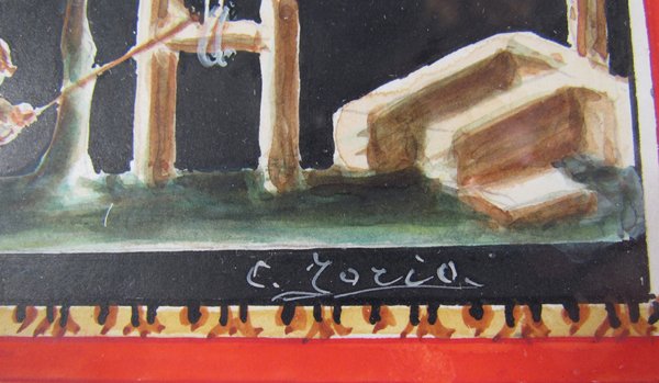 Giovanni Gallo Pompeii watercolor & After Gallo : Lot 581