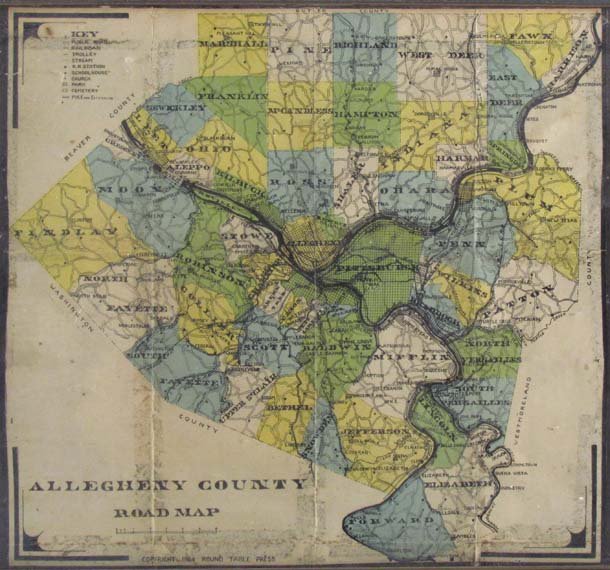 1904 Allegheny County Road Map