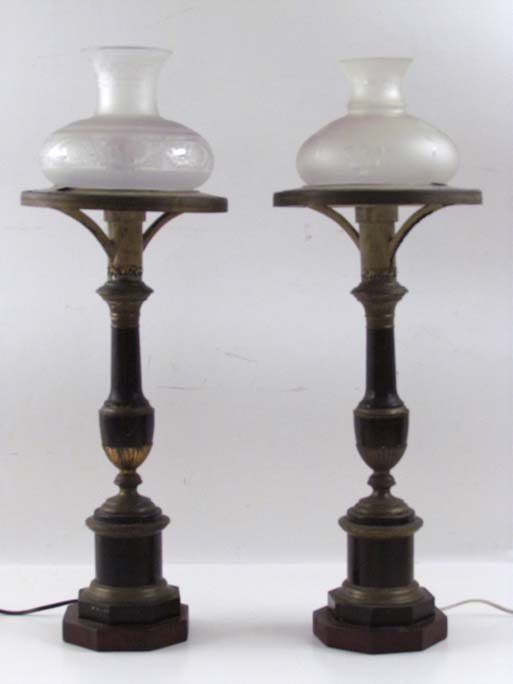 Pair of Astral lamps Electrified