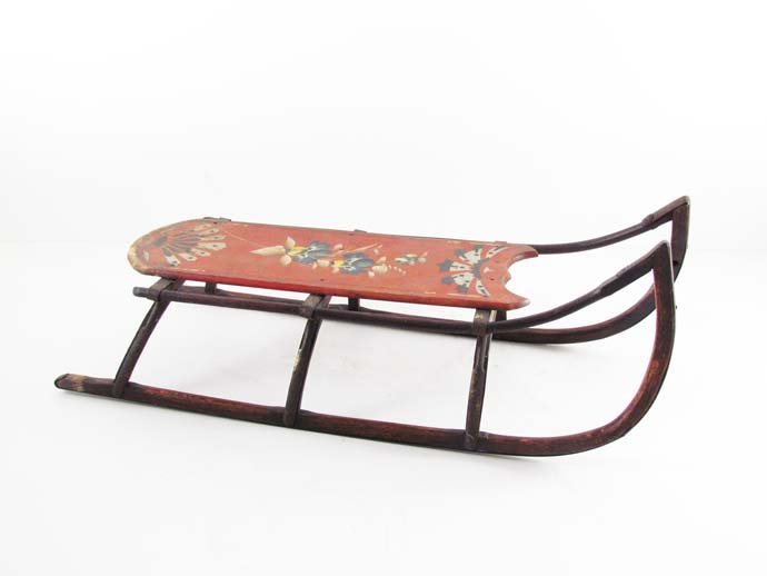 Antique American Hand Painted Sled