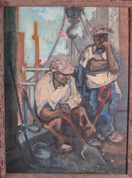 Zoltan Hecht painting Lunch Hour #2