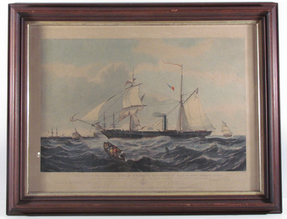 color engraving after Knell Steam Frigate Cyclops