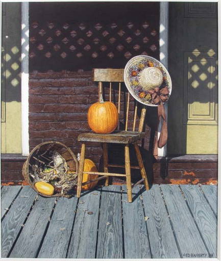 Ed Rafferty Large W/c "harvest Home"
