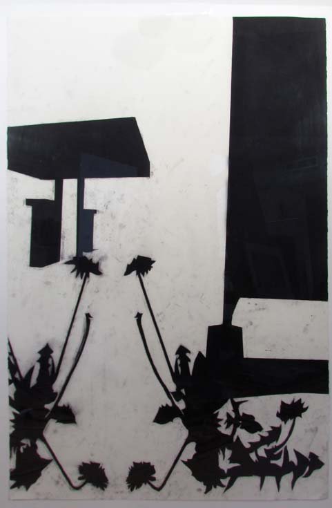 Kim Beck charcoal drawing "Ideal Cities"