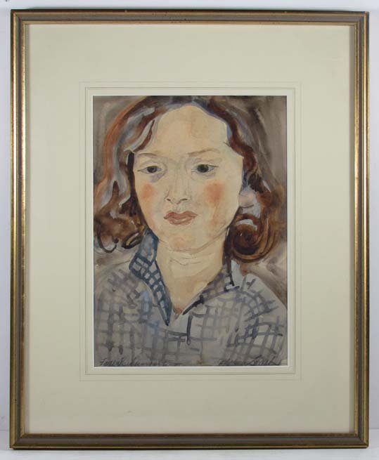 William Zorach Portrait of Faith Reyher watercolor - May 10, 2014 ...