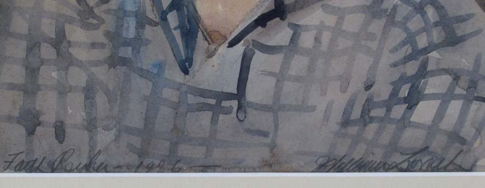 William Zorach Portrait of Faith Reyher watercolor