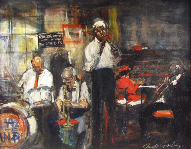 Jack Cooley painting New Orleans Jazz Band