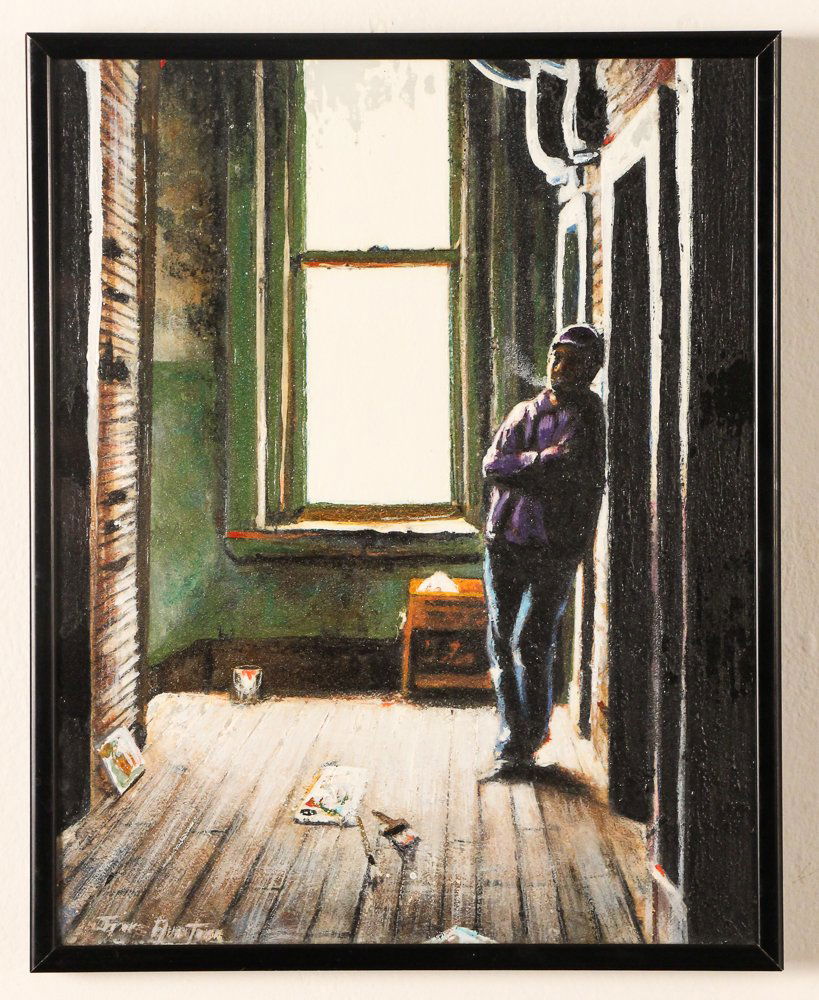 James Guentner ptg. "Kitty Spangler in Studio