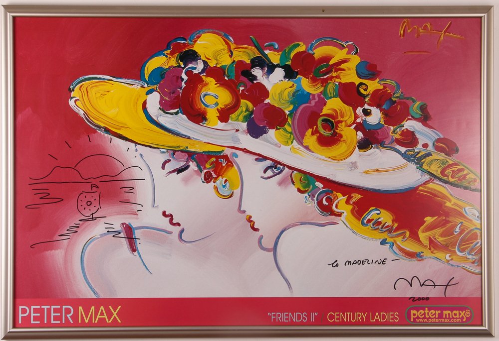 Peter Max Signed Poster Print Friends II Century Ladies