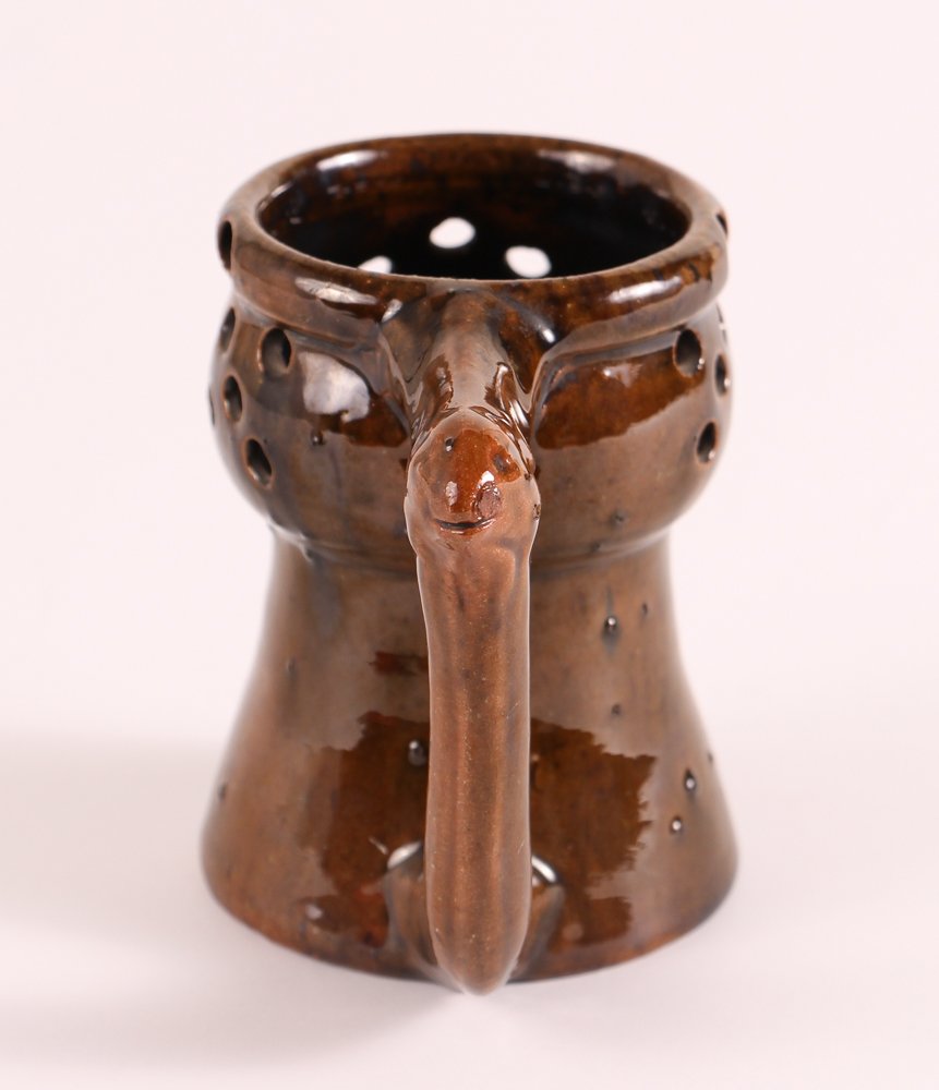 A Good George Ohr Pottery Puzzle Mug