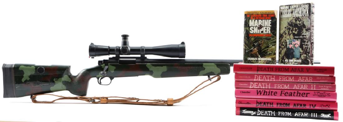 REMINGTON M700 RIFLE OF USMC SNIPER WHITE FEATHER