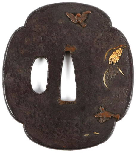 Japanese Mokko Gata Tsuba