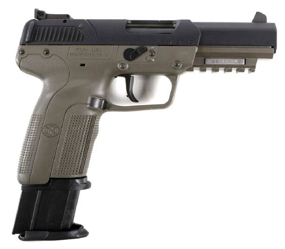 Fn Five Seven 5.7 Mm Pistol With Olive Drab Frame
