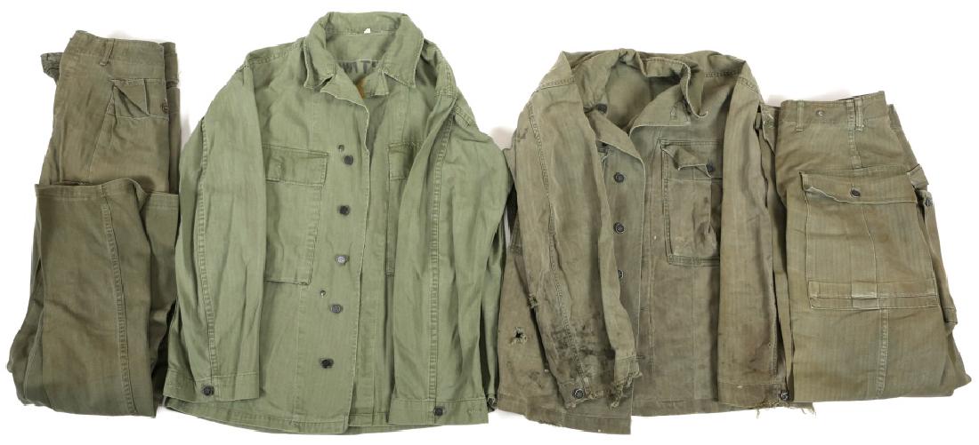Wwii Us Army Hbt Combat Uniform Jacket & Pants Lot