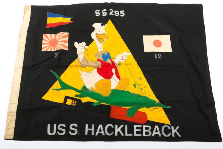 Wwii Us Navy Uss Hackleback Ss295 Submarine Flag