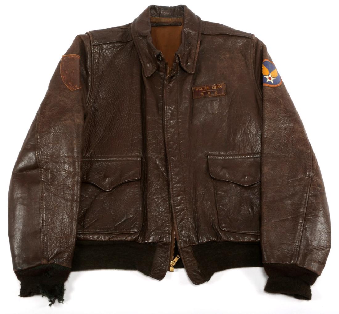 WWII CBI NAMED A2 FLIGHT JACKET FROM OSS AGENT