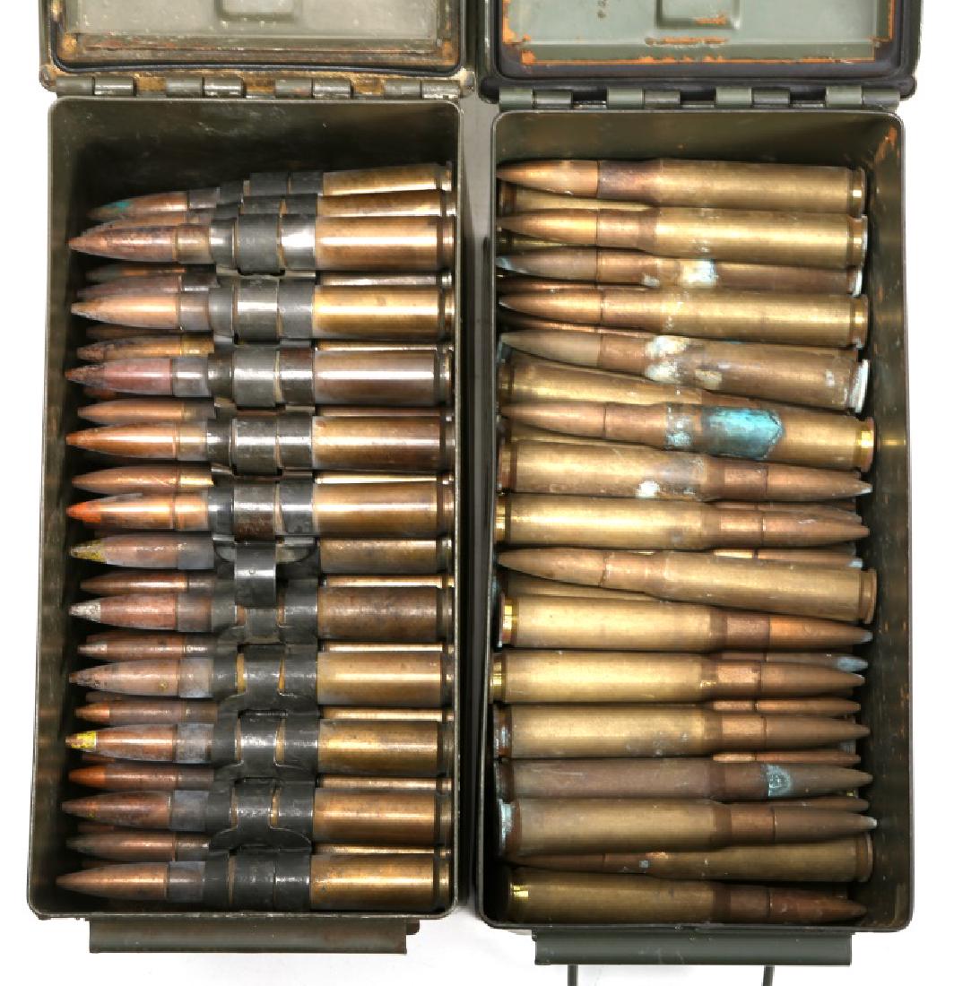 AMMO CAN PARTIALLY FULL WWII .50 CAL AMMO LOT OF 2