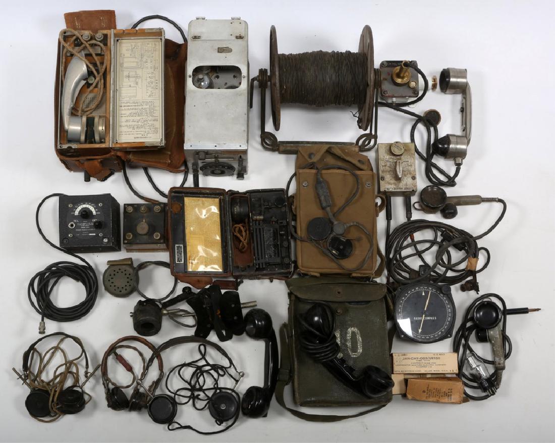 WWII ERA RADIO AND FIELD TELEPHONE EQUIPMENT