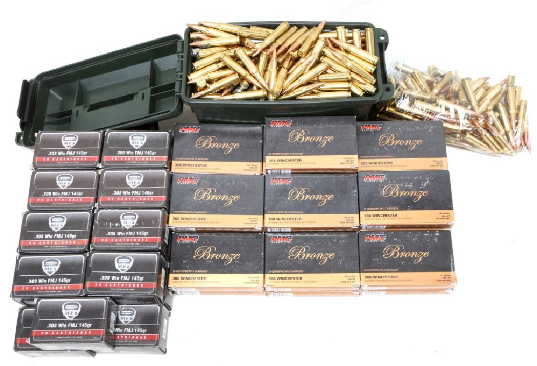OVER 1000 ROUNDS .308 AND 7.62MM AMMUNITION