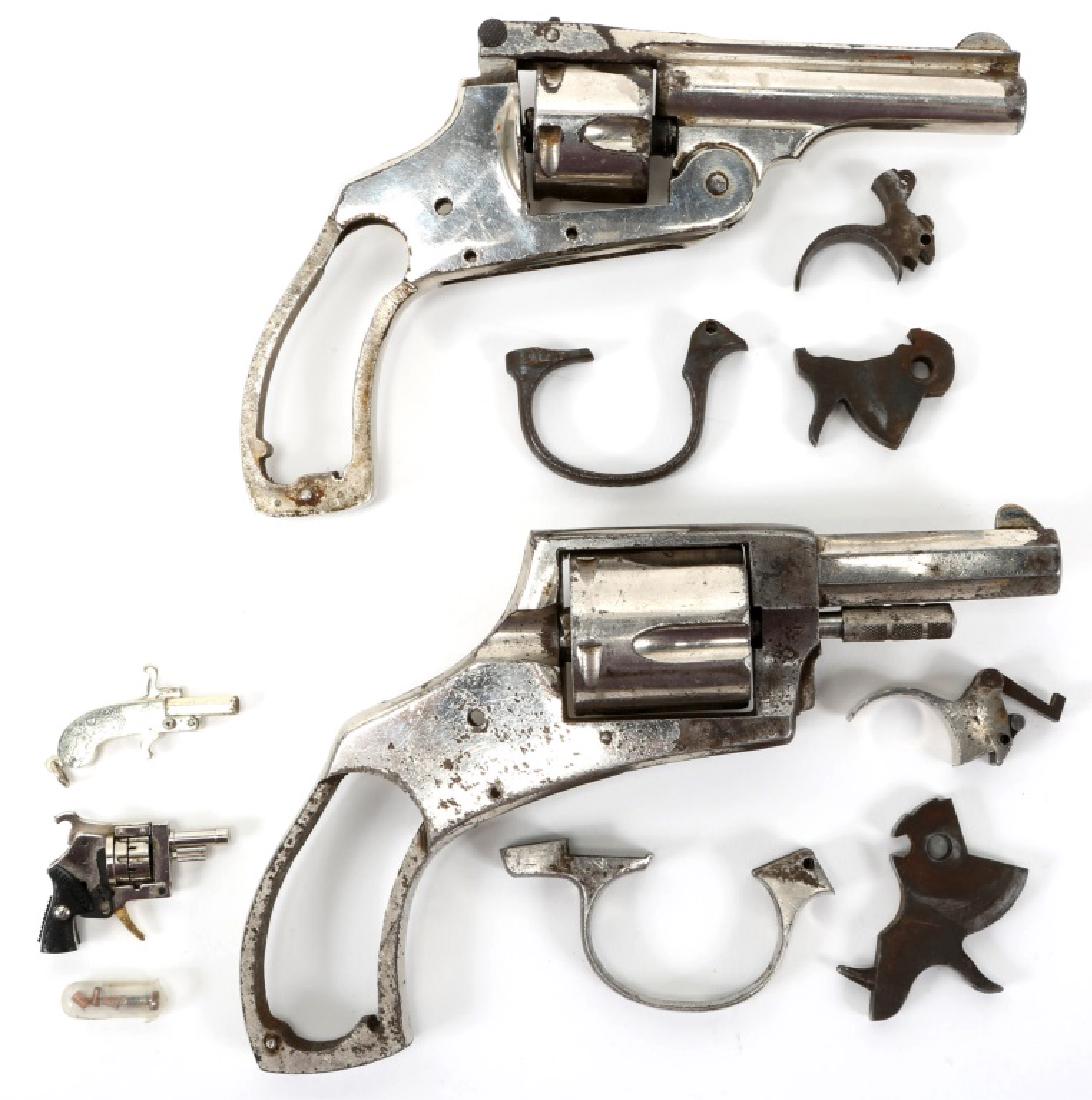 REVOLVER AND PINFIRE PARTS AND MINIATURES LOT