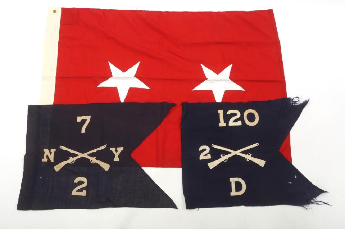 USMC MAJ GENERAL FLAG & US ARMY GUIDON LOT OF 3