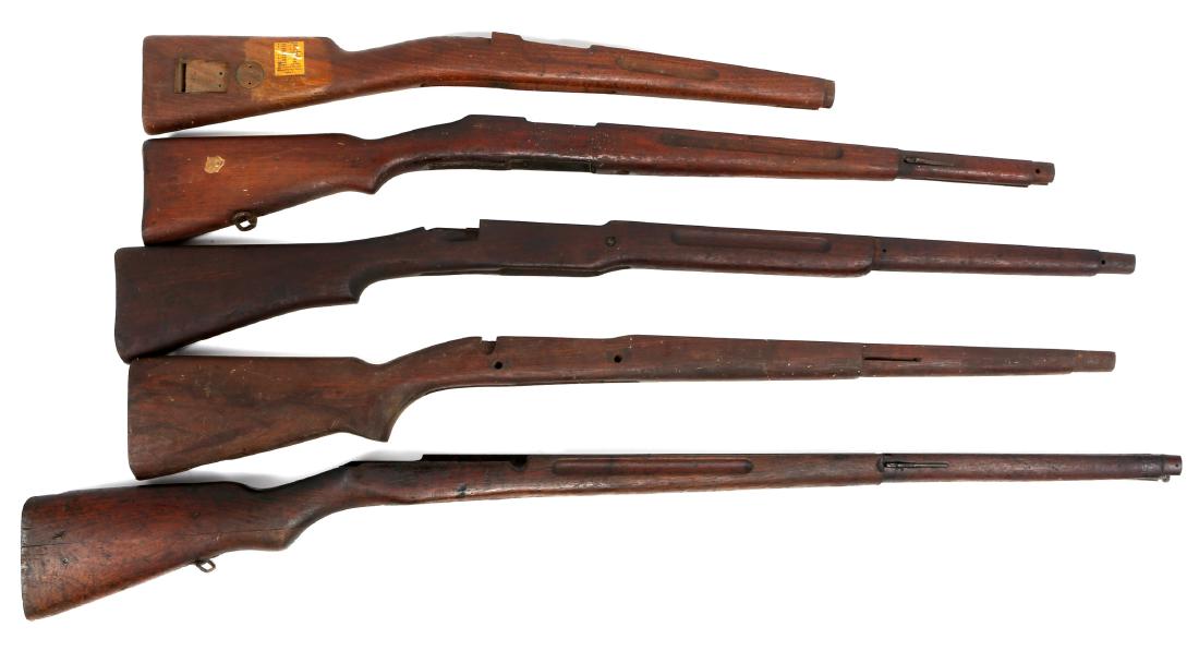VINTAGE RIFLE STOCK LOT OF 5