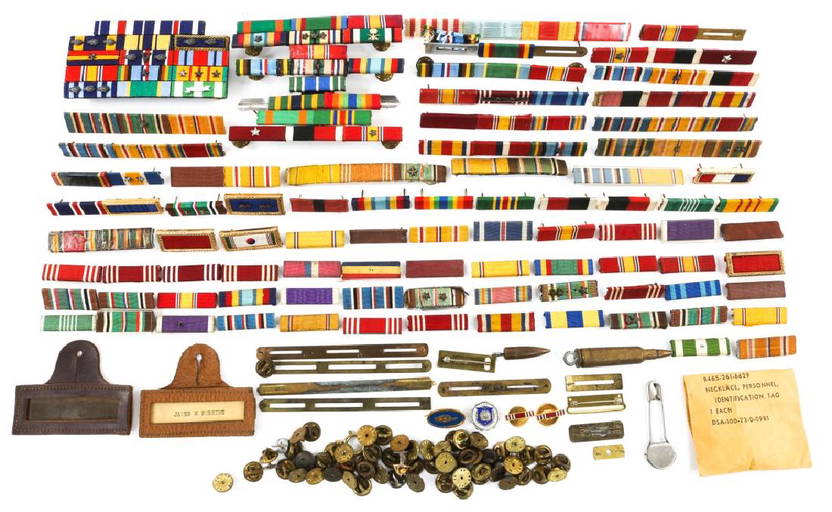 Wwii Korean War Ribbon Bar Lot