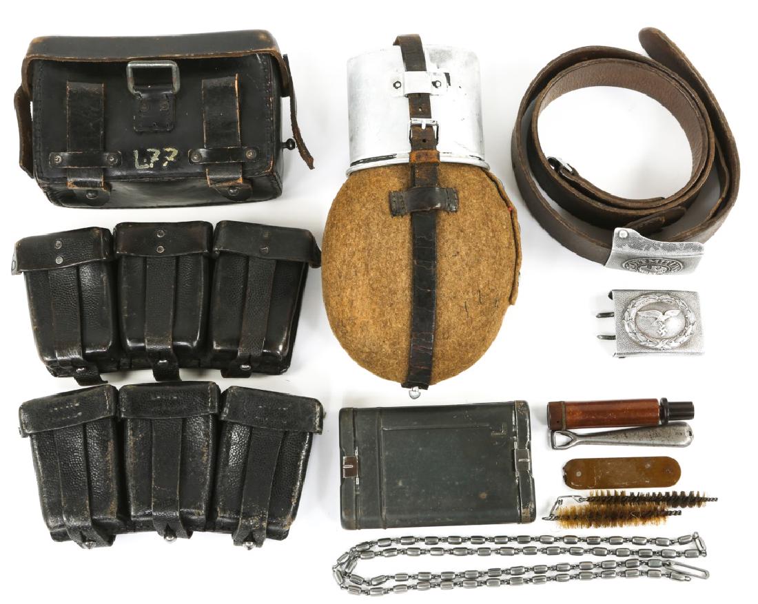 WWII GERMAN ARMY FIELD GEAR LOT OF 7