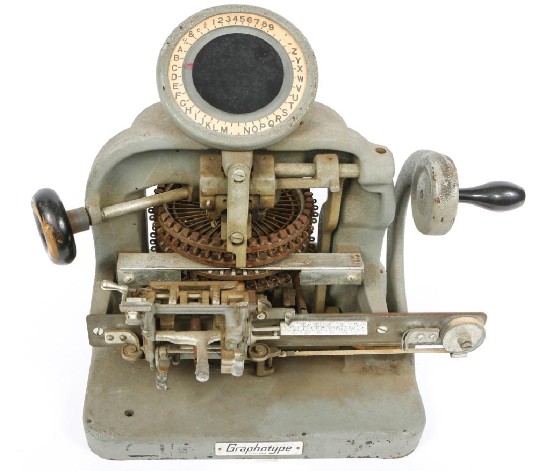 WWII ERA GRAPHOTYPE DOG TAG MACHINE