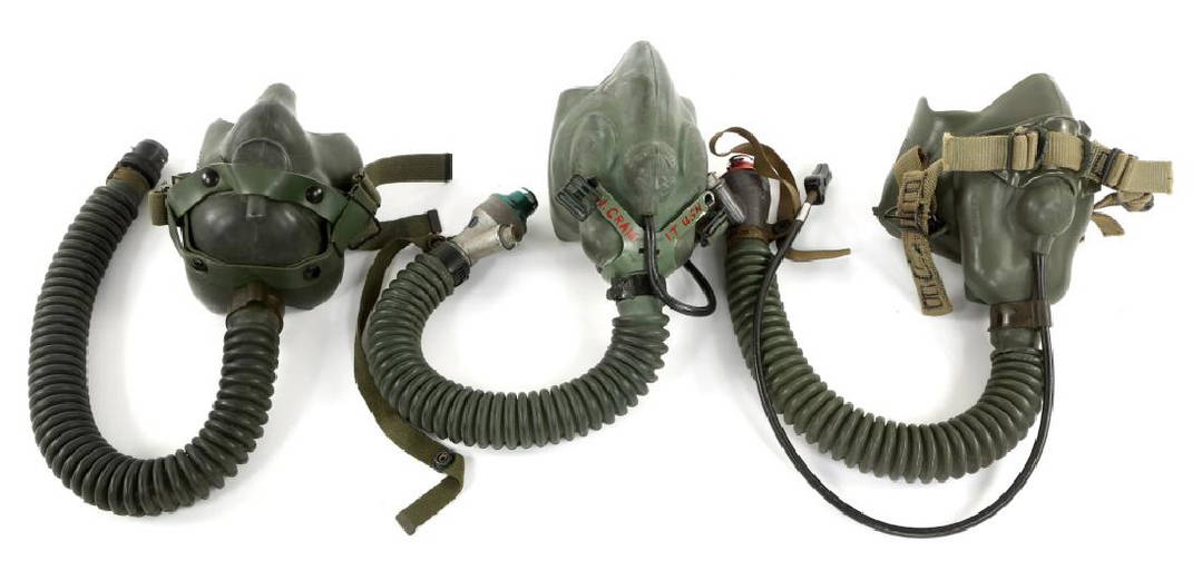 Usaf Mbu 4/p & Ms22001 Oxygen Mask Lot Of 3