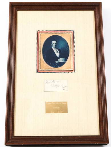 Frank James Signature Brother Outlaw Jesse James