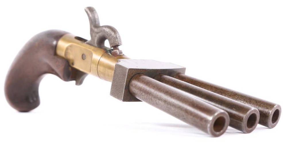 Cmc Triple Barrel .36 Caliber Duck Foot Pistol
