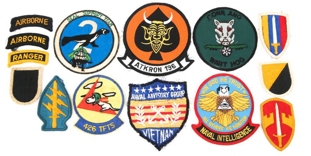 Vietnam & Cold War Usn & Us Army Patches Lot