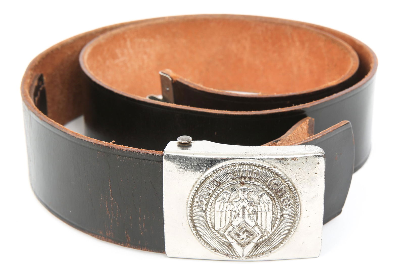 Wwii German Hitler Youth Belt & Rzm Marked Buckle
