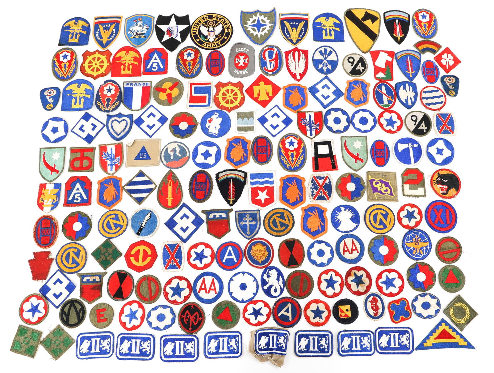 WWII US ARMY SHOULDER PATCH LOT OF 150 - Dec 22, 2021 | Centurion ...