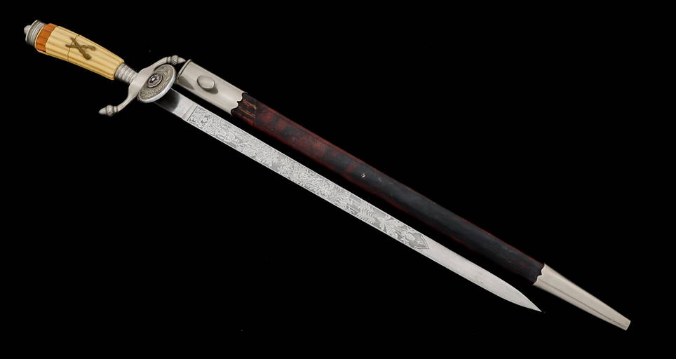 Wwii German Shooting Association Etched Dagger