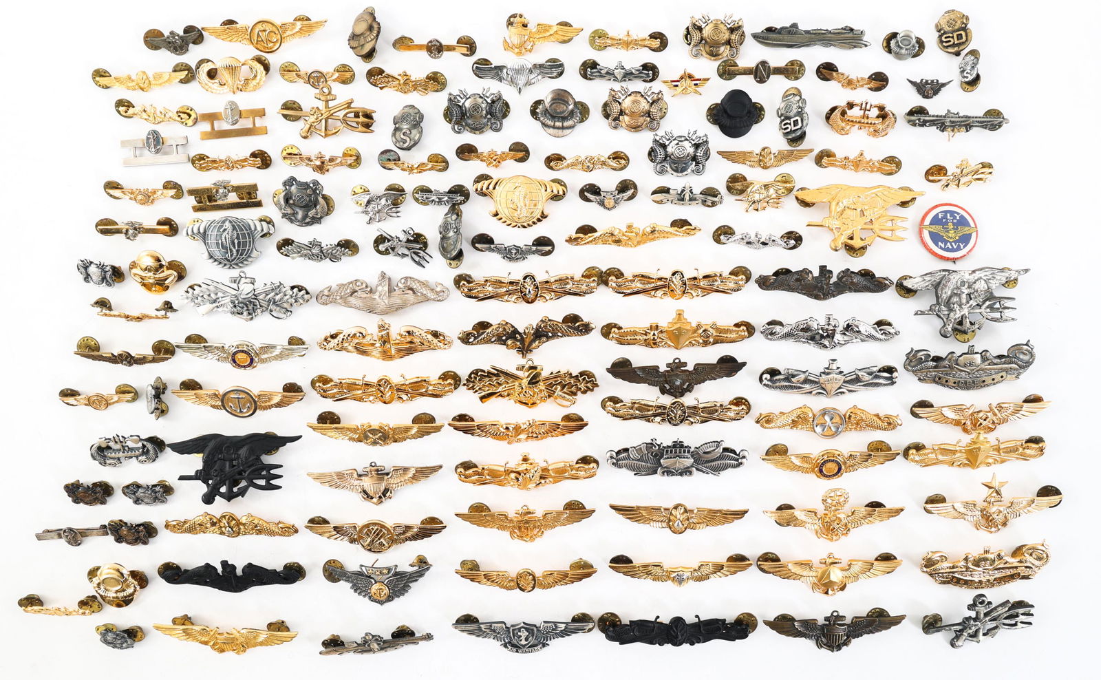 WWII - COLD WAR US NAVY PILOT WING & INSIGNIA LOT (#83504) on Jan 12 ...