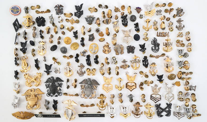 WWII - COLD WAR US NAVY COLLAR & INSIGNIA LOT (#83505) on Jan 12, 2023 ...