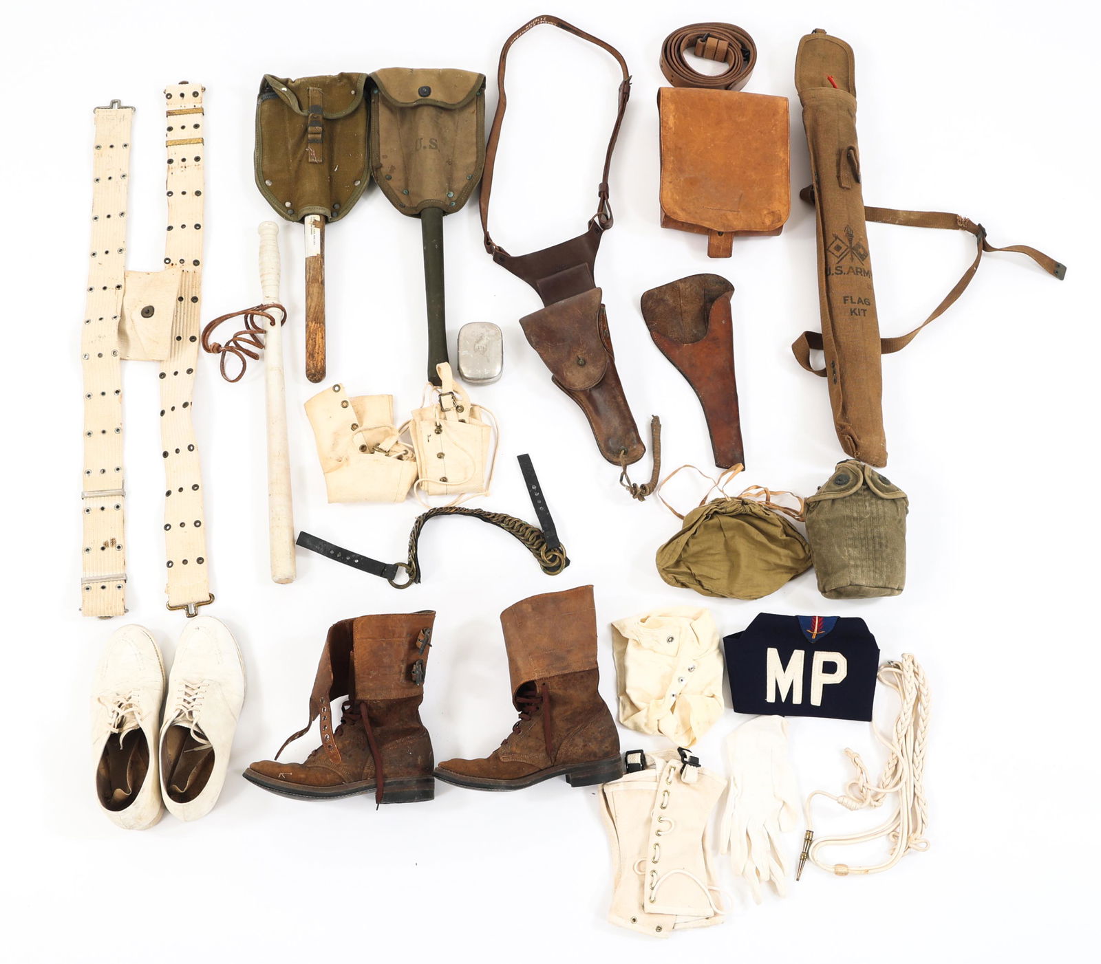 WWII US MILITARY POLICE & ARMY FIELD GEAR LOT (#83681) on Jan 12, 2023 ...