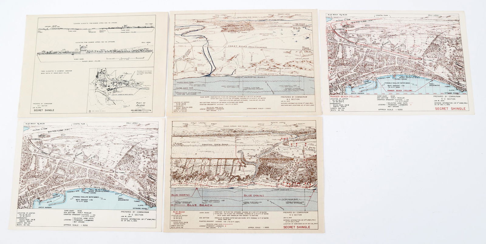 WWII US OPERATION SHINGLE SECRET LANDING MAPS - Mar 12, 2023 ...