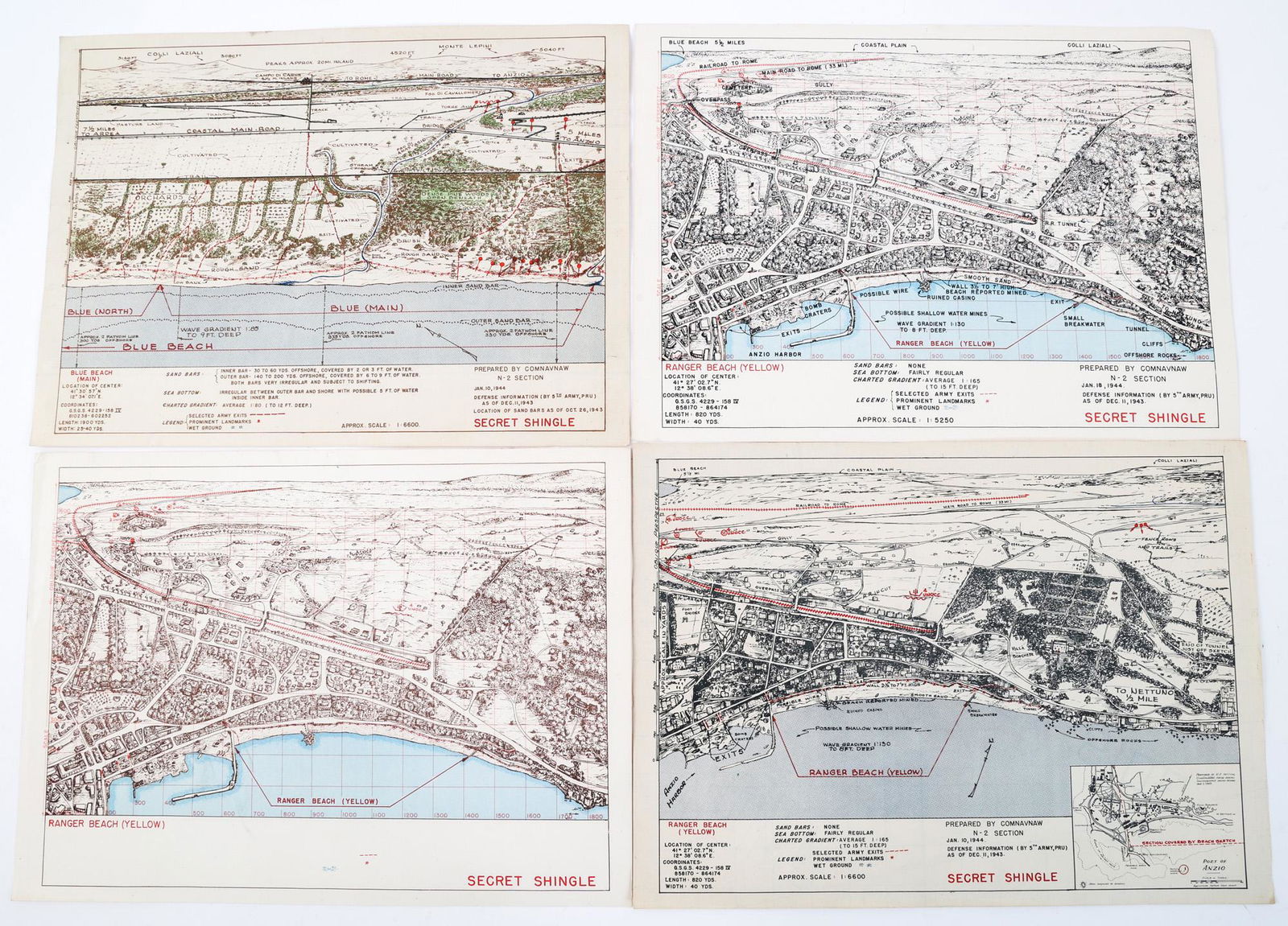 WWII US OPERATION SHINGLE SECRET LANDING MAPS - Mar 12, 2023 ...