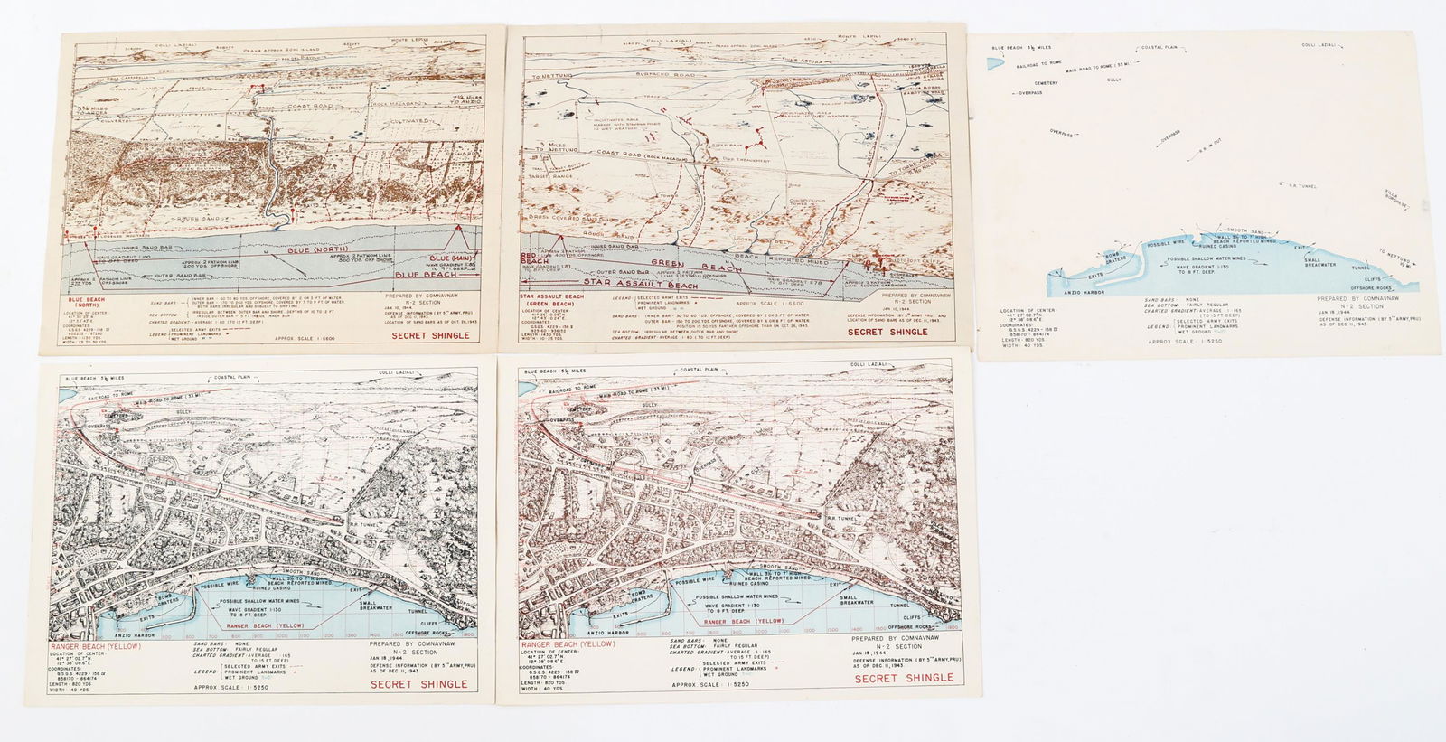WWII US OPERATION SHINGLE SECRET LANDING MAPS - Mar 12, 2023 ...