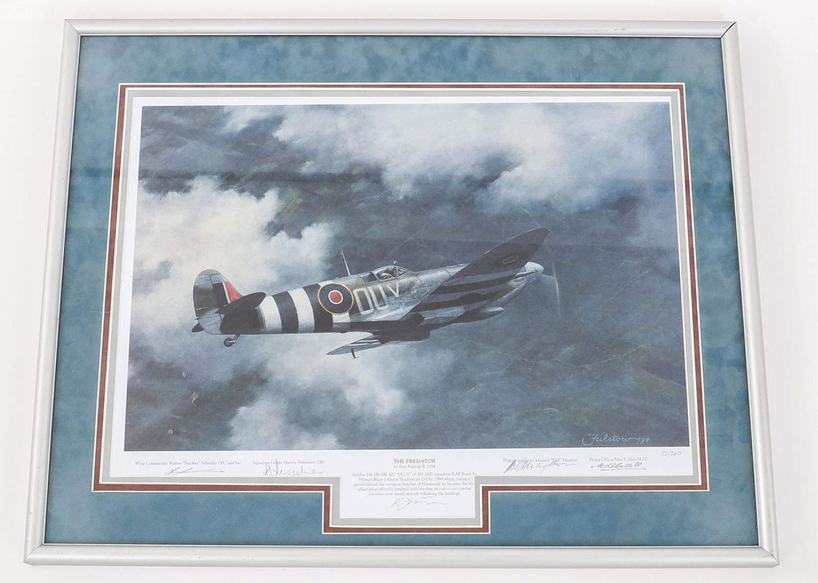 WWII "THE PREDATOR" RAF SPITFIRE SIGNED LITHOGRAPH - Mar 12, 2023 ...
