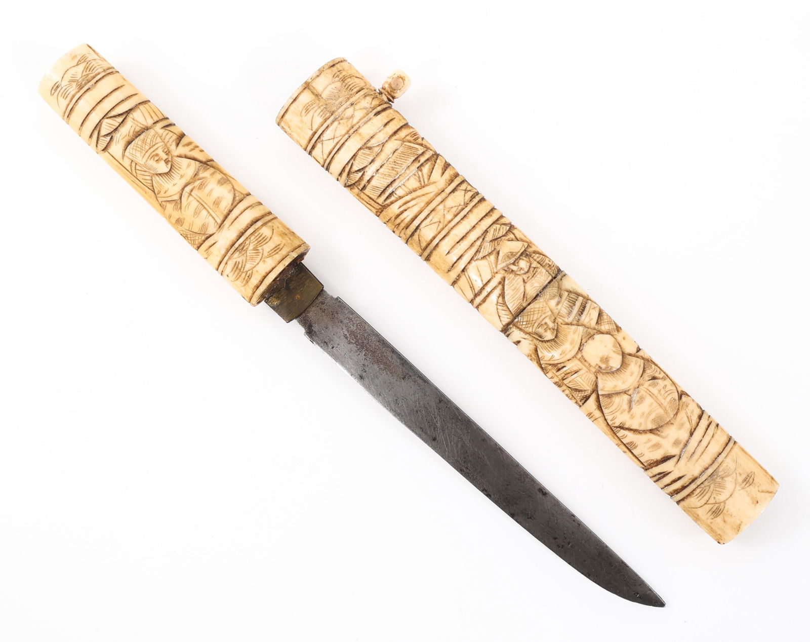 JAPANESE CARVED BONE TANTO - Mar 13, 2023 | Centurion Auctions in FL